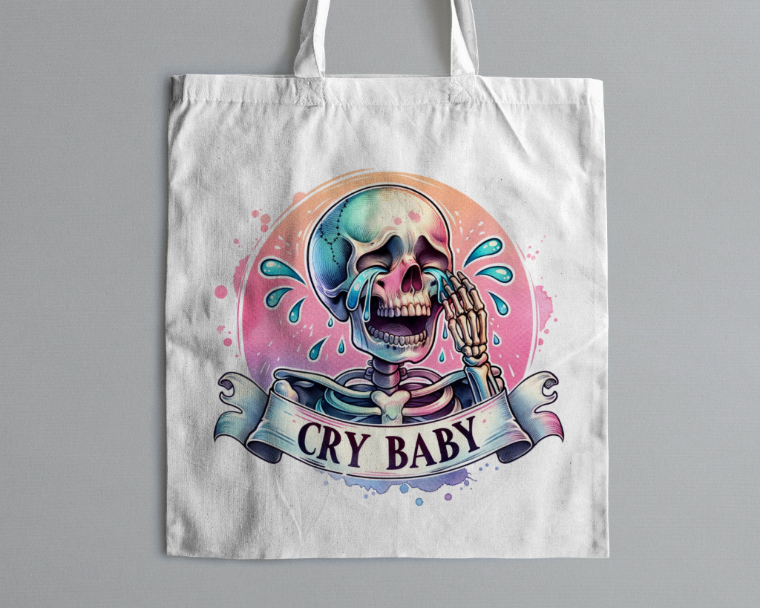 Cry Baby Skeleton PNG, Funny Retro Skeleton Meme Graphic Printable, POD ...