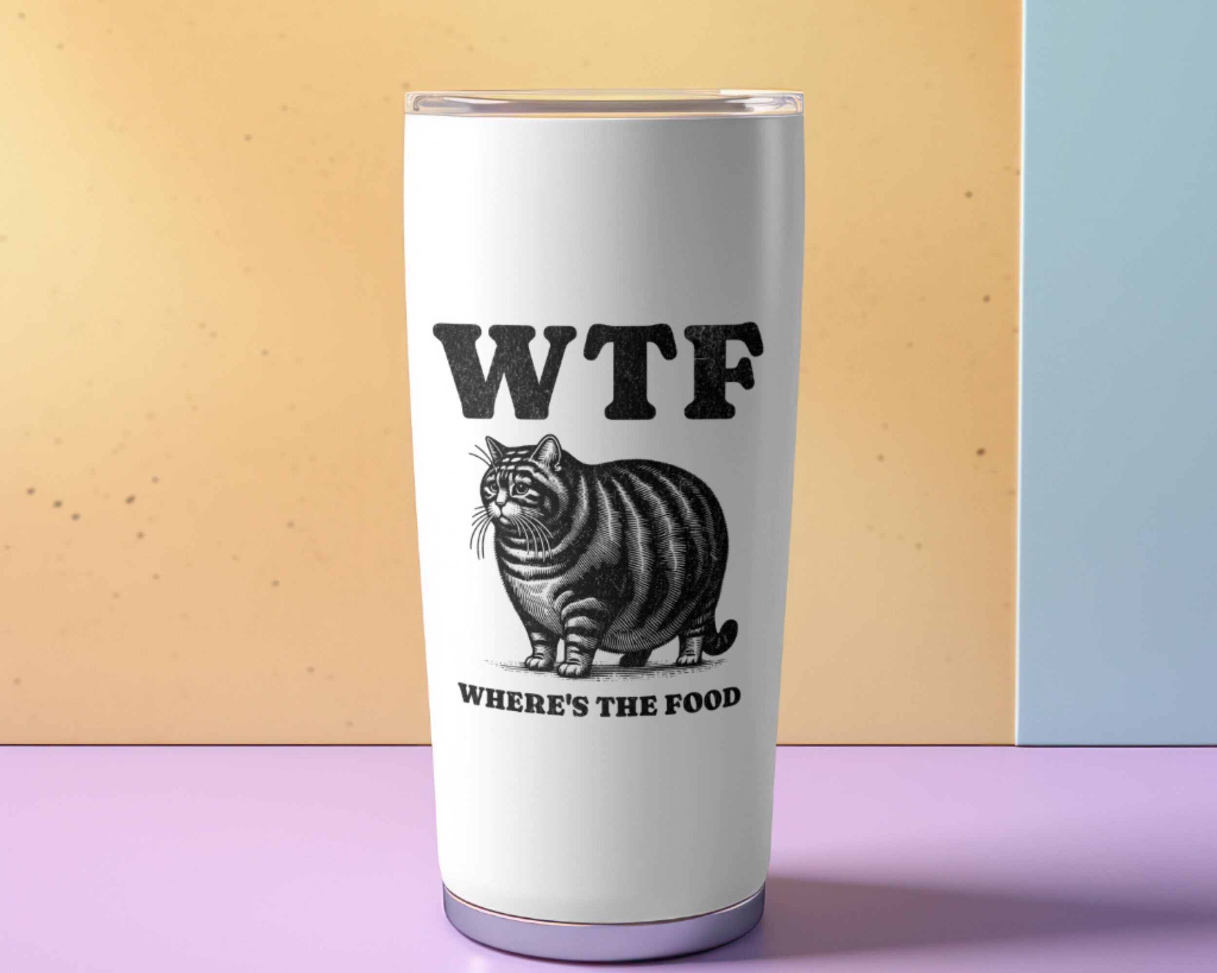 WTF Where's the Food PNG, Retro Cat Meme Graphic Printable, Funny T ...