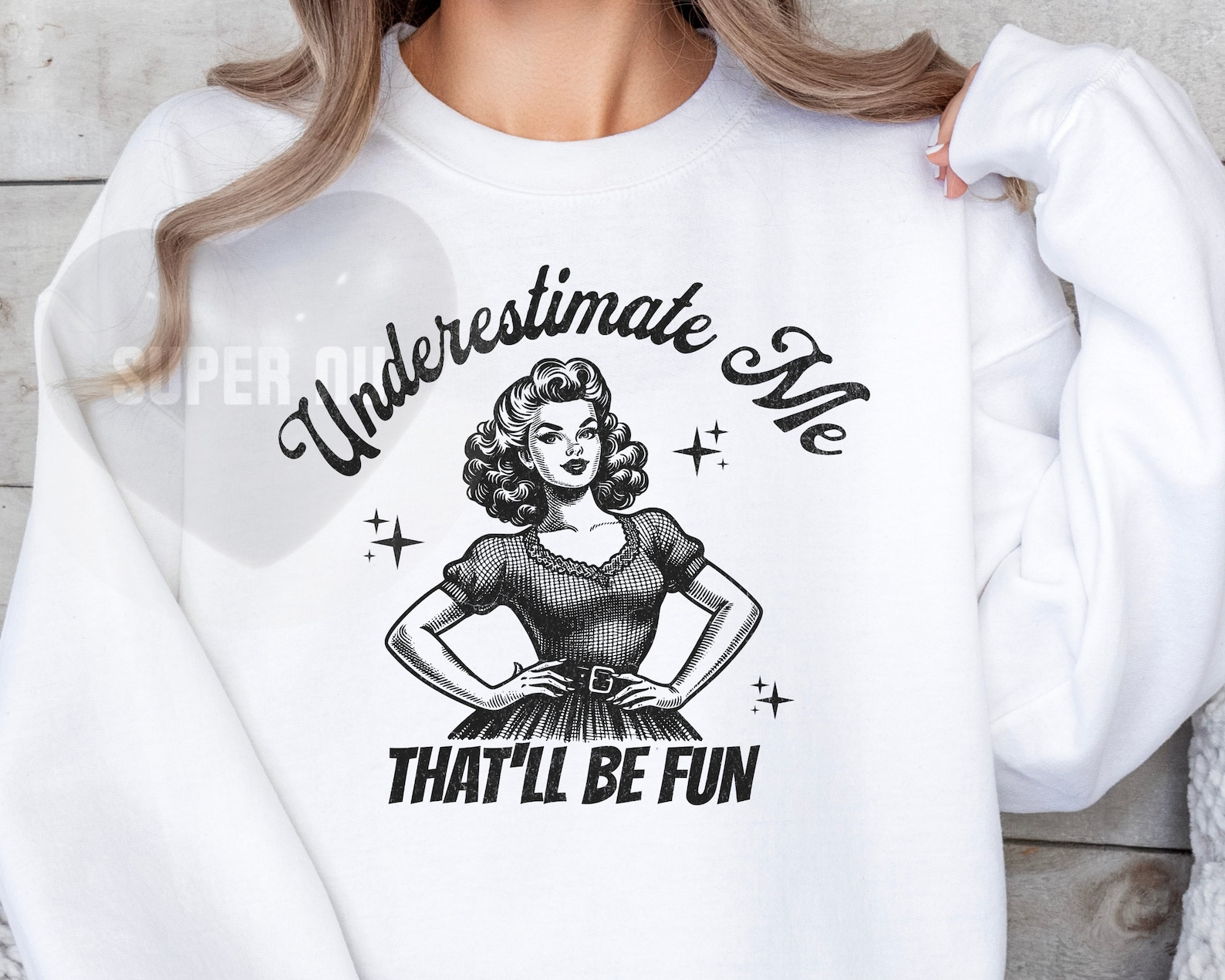 Underestimate Me That'll Be Fun PNG, Funny Retro Meme Graphic Printable ...