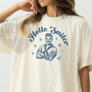 Hello Sailor PNG, Funny Retro Nautical Man Meme Graphic Printable, POD ...