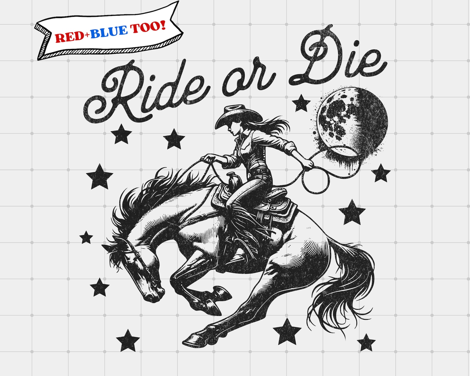 Cowgirl Ride or Die PNG, Western Digital Sublimation Design, Girl Power ...