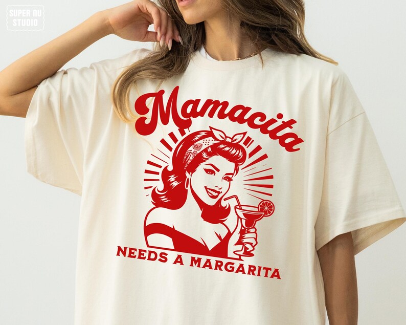 Mamacita Needs A Margarita PNG SVG, Retro Graphic Printable, Trendy ...