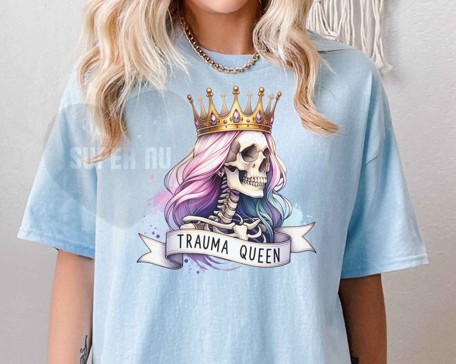 Trauma Queen PNG, Funny Retro Meme Graphic Printable, POD Design ...