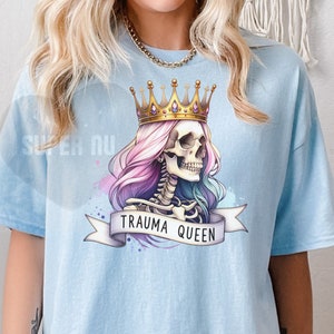 Trauma Queen PNG, Funny Retro Meme Graphic Printable, POD Design ...