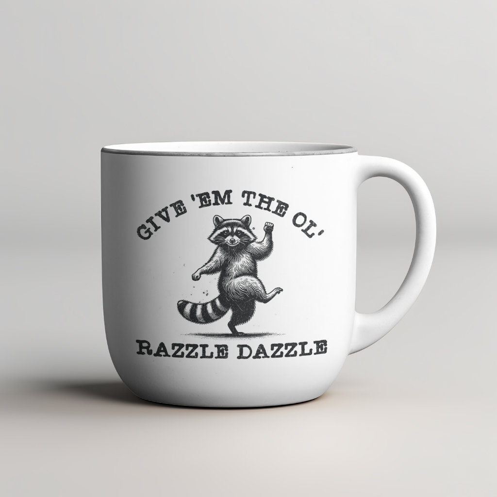 Give 'em the Ol' Razzle Dazzle PNG, Funny Retro Meme Graphic Printable, POD Design, Trendy ...
