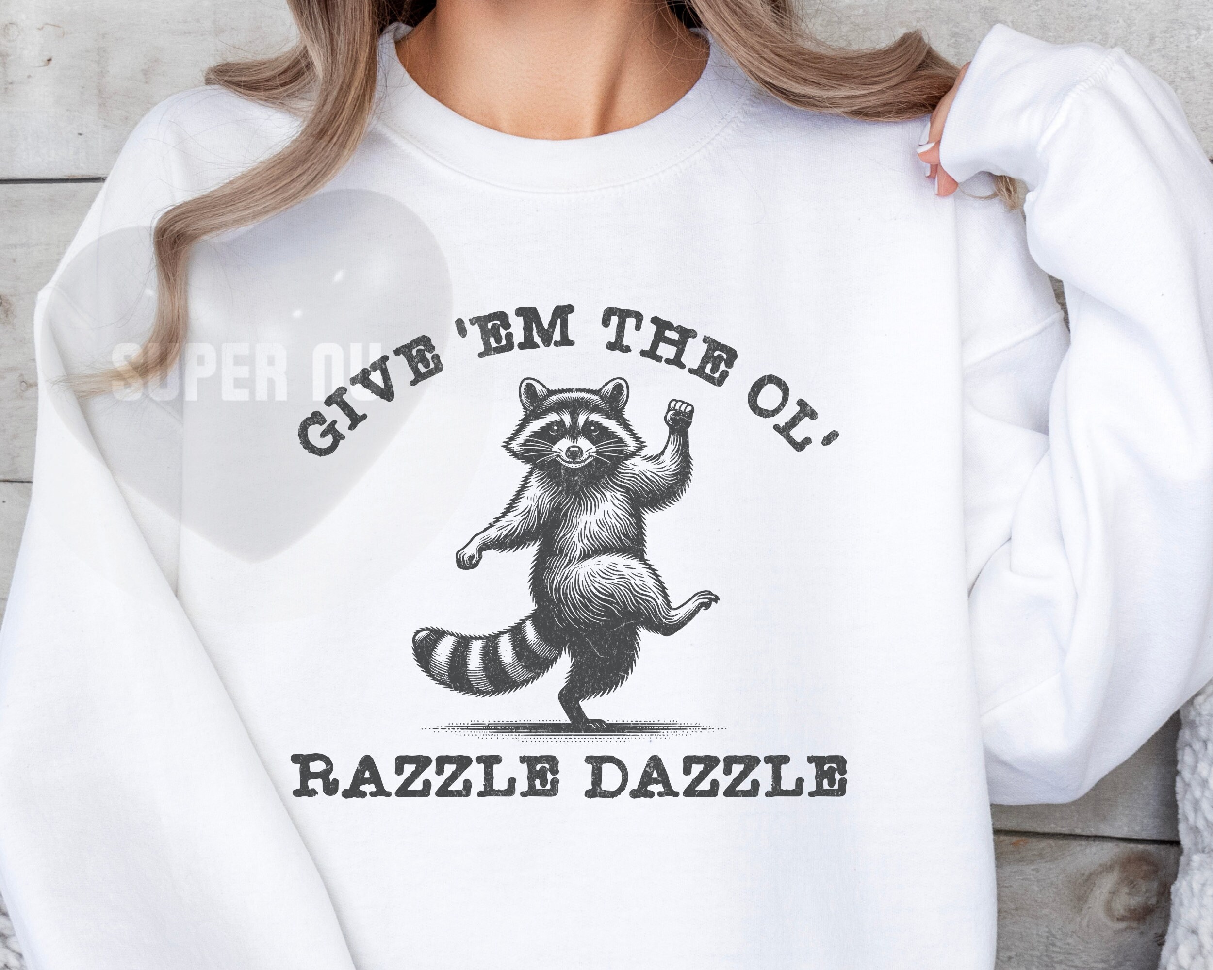 Give 'em the Ol' Razzle Dazzle PNG, Funny Retro Meme Graphic Printable ...