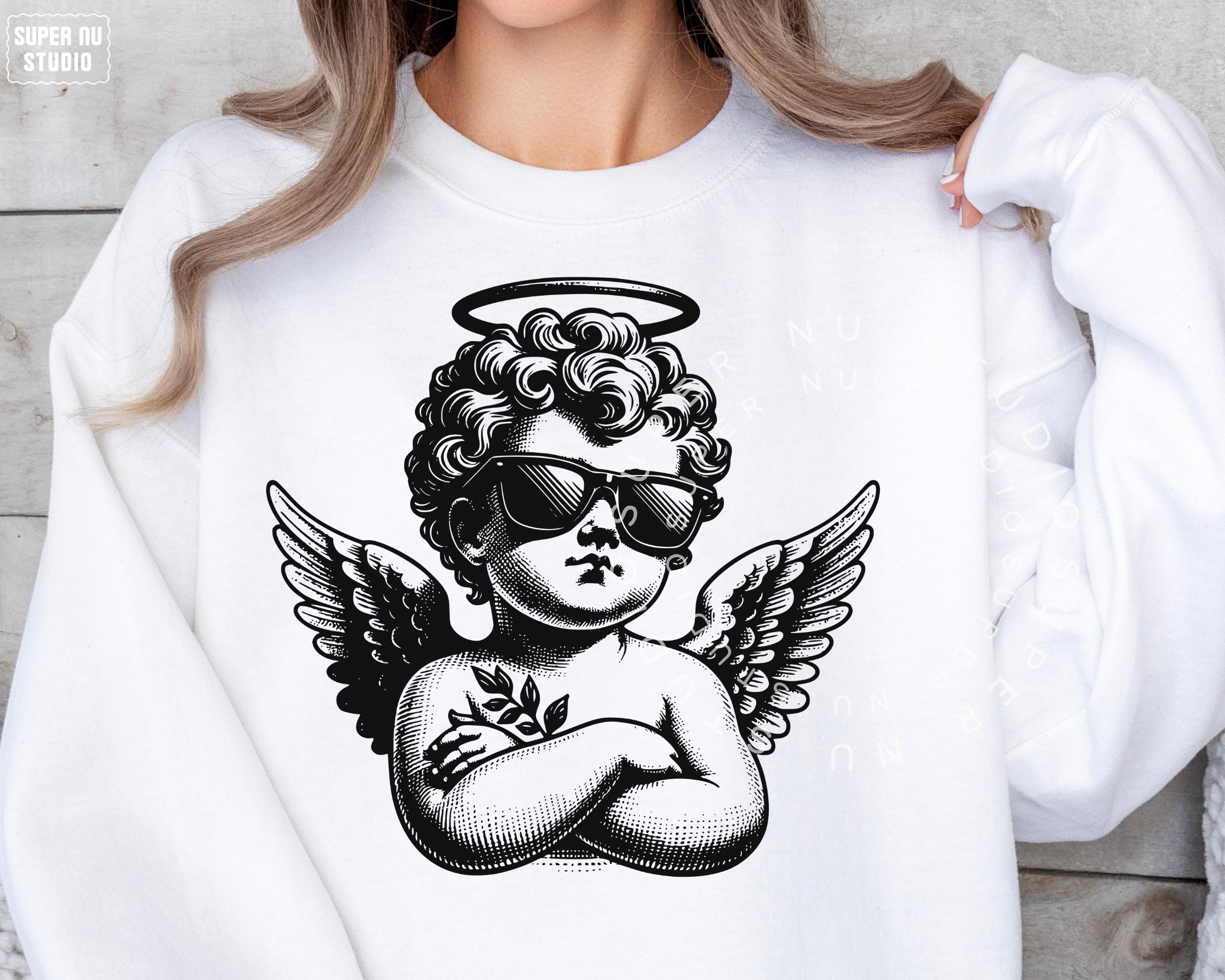 Vintage Cherub Angel PNG Bundle, Funny Angel Png, Sassy Angel Meme Png ...