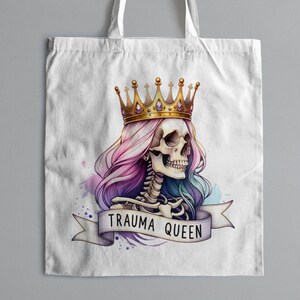 Trauma Queen PNG, Funny Retro Meme Graphic Printable, POD Design ...