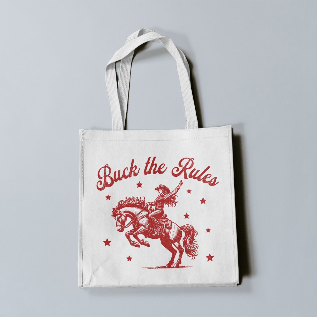 Buck the Rules PNG, Retro Cowgirl Graphic Printable, POD Design, Trendy ...
