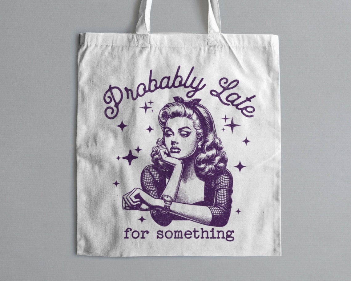 Probably Late for Something PNG, Funny Retro Woman Meme Graphic ...