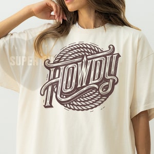 Howdy Rope Text SVG PNG, Retro Western Graphic, Digital Download ...