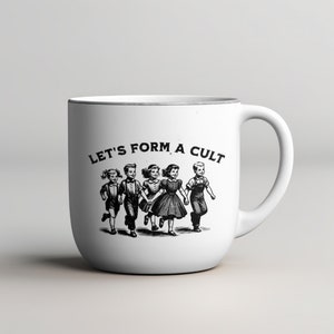 Let's Form a Cult PNG, Funny Retro Illustration Meme Graphic Printable ...