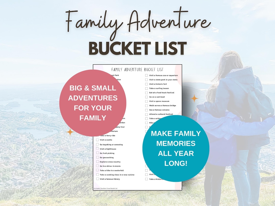 Family Adventure Bucket List Ideas (digital Download) - Etsy
