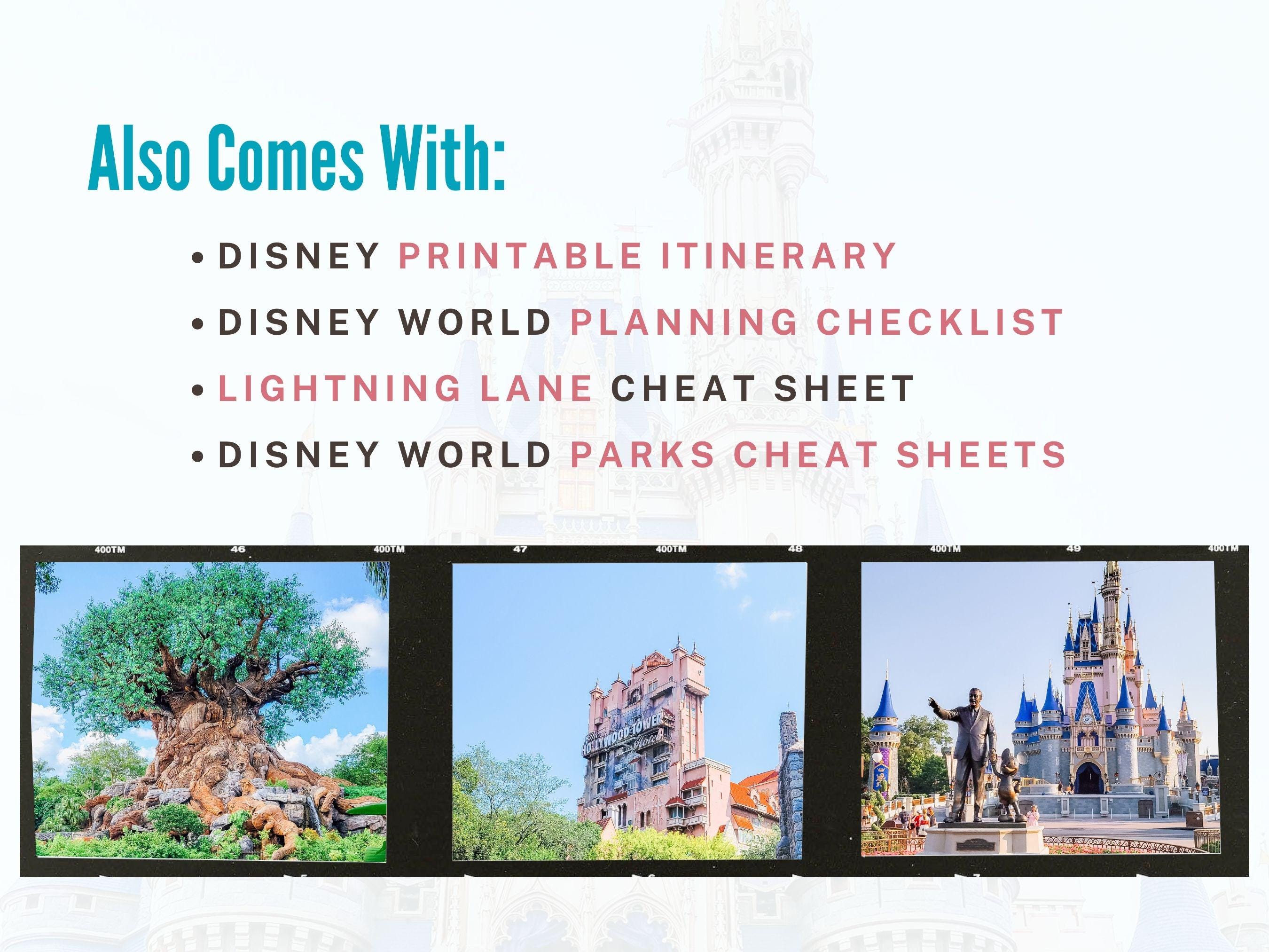 WDW Planning Bundle | Printable WDW Planning Sheets + Spreadsheet | WDW ...