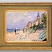 Vintage Seaside Painting, French Riviera Art, Beach Promenade ...