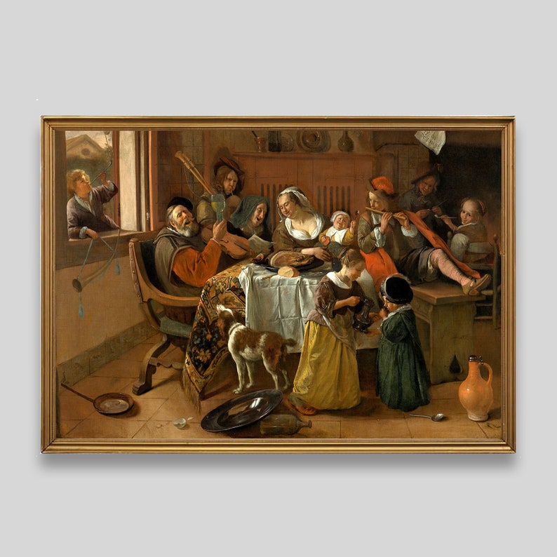 Dutch Golden Age Taverne Scene Printable, Vintage Baroque Art, 17th ...