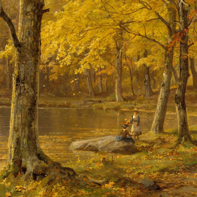 Indian Summer Art Print | Printable Autumn Painting | Fall Landscape ...