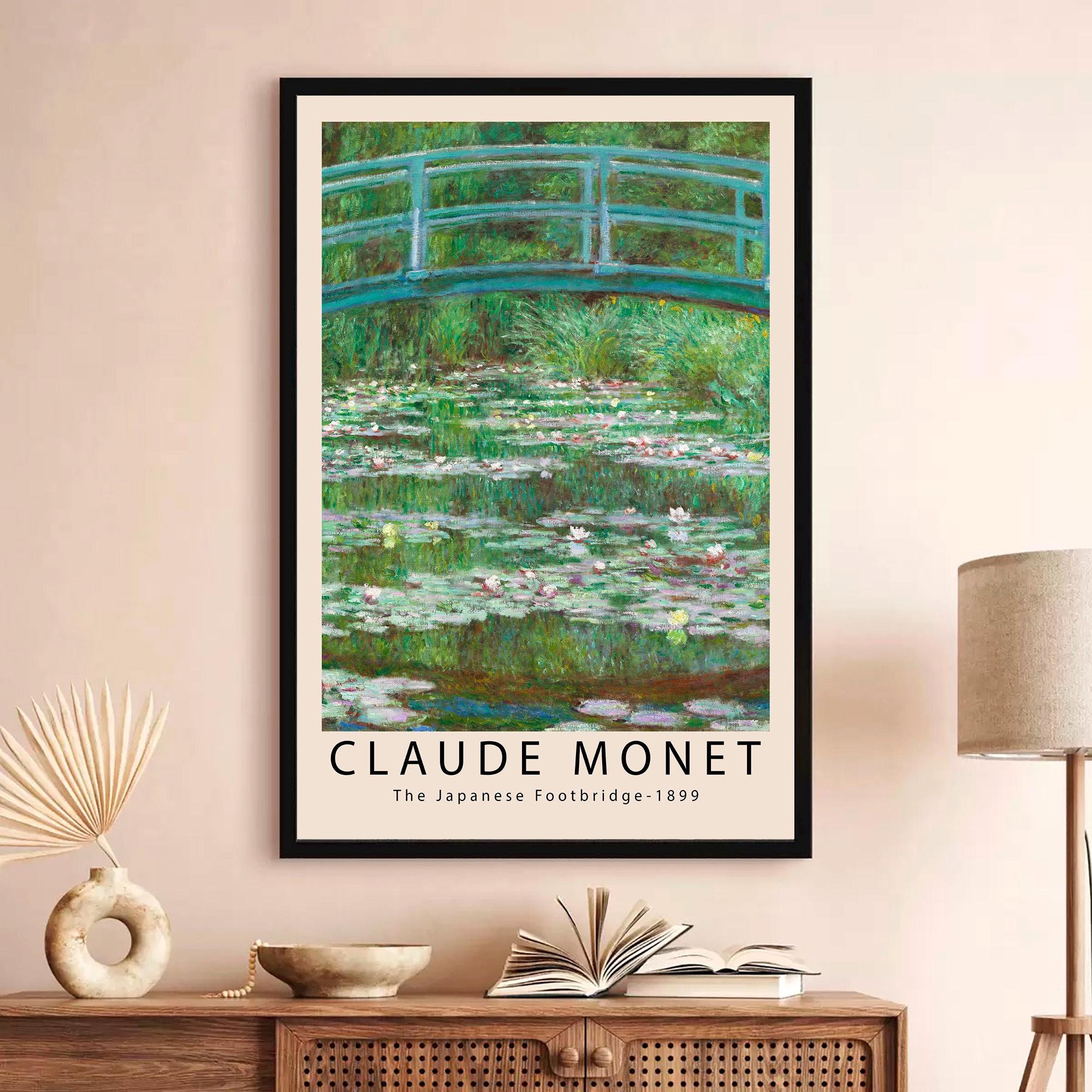 Claude Monet Wall Art, Japanese Bridge Painting, Asian Garden, Vintage ...
