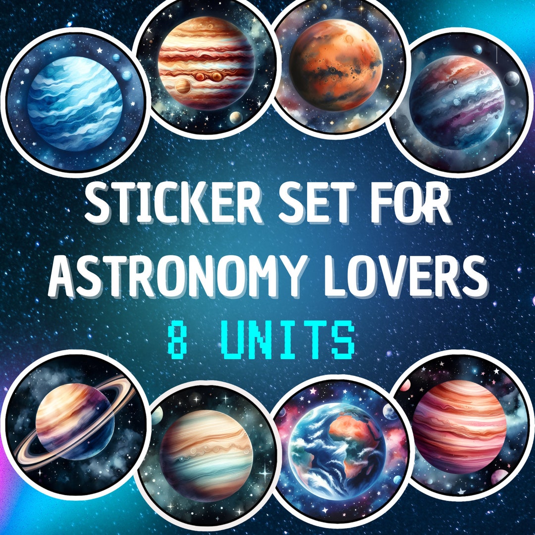 Planets Stickers, Set of 8 Units, Planets of the Solar System, Mercury ...