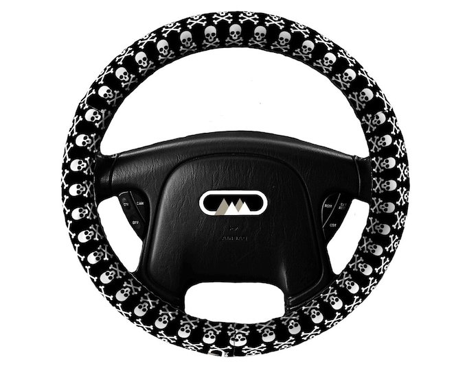 Black Glow-in-the-dark Skull Steering Wheel Cover custom Colors Upon ...