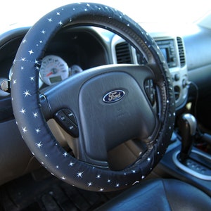 Lightly Padded Non Slip Steering Wheel Cover - Stars - Car Accessory ...