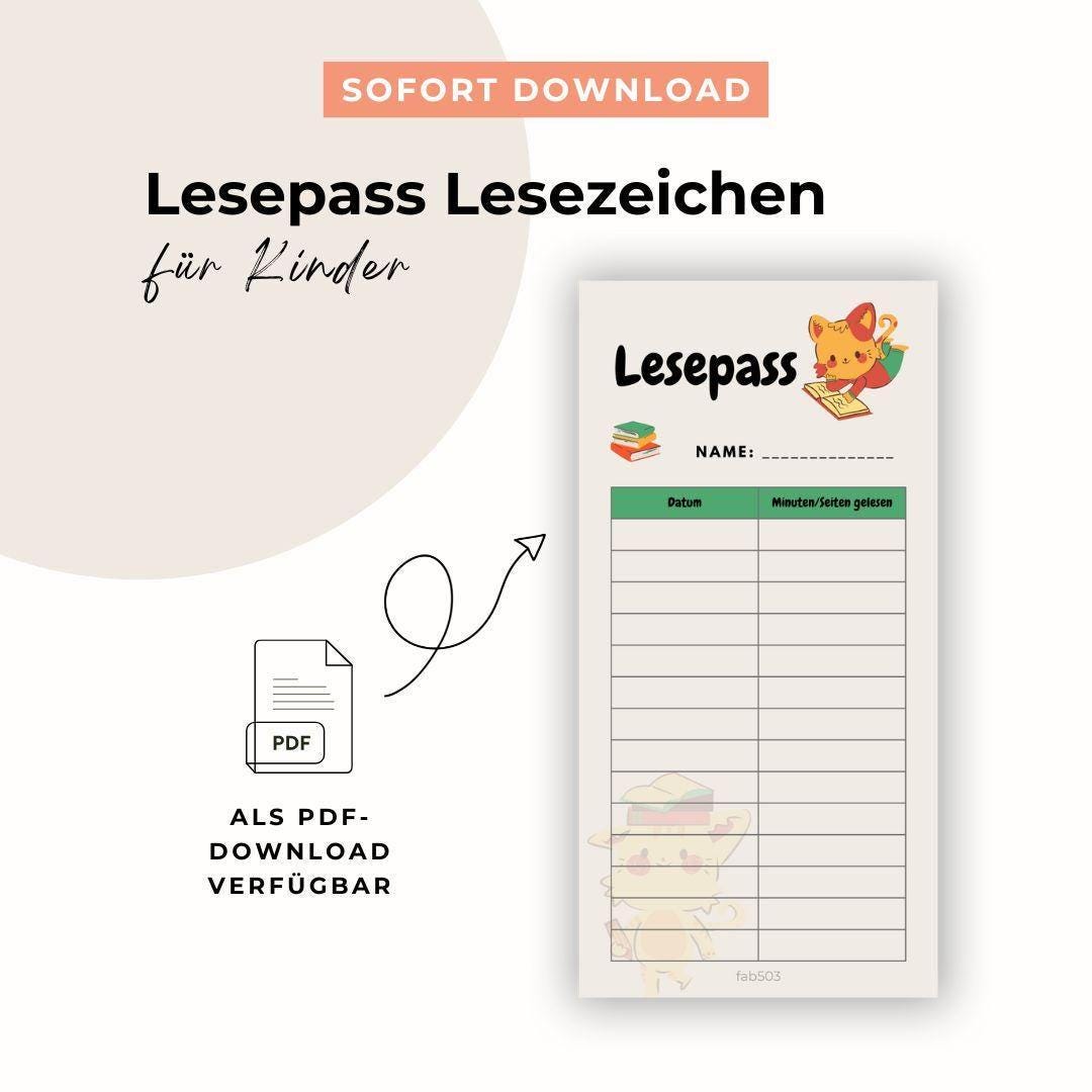 Reading Pass Bookmarks – Printable PDF | Reading Tracker for Children ...