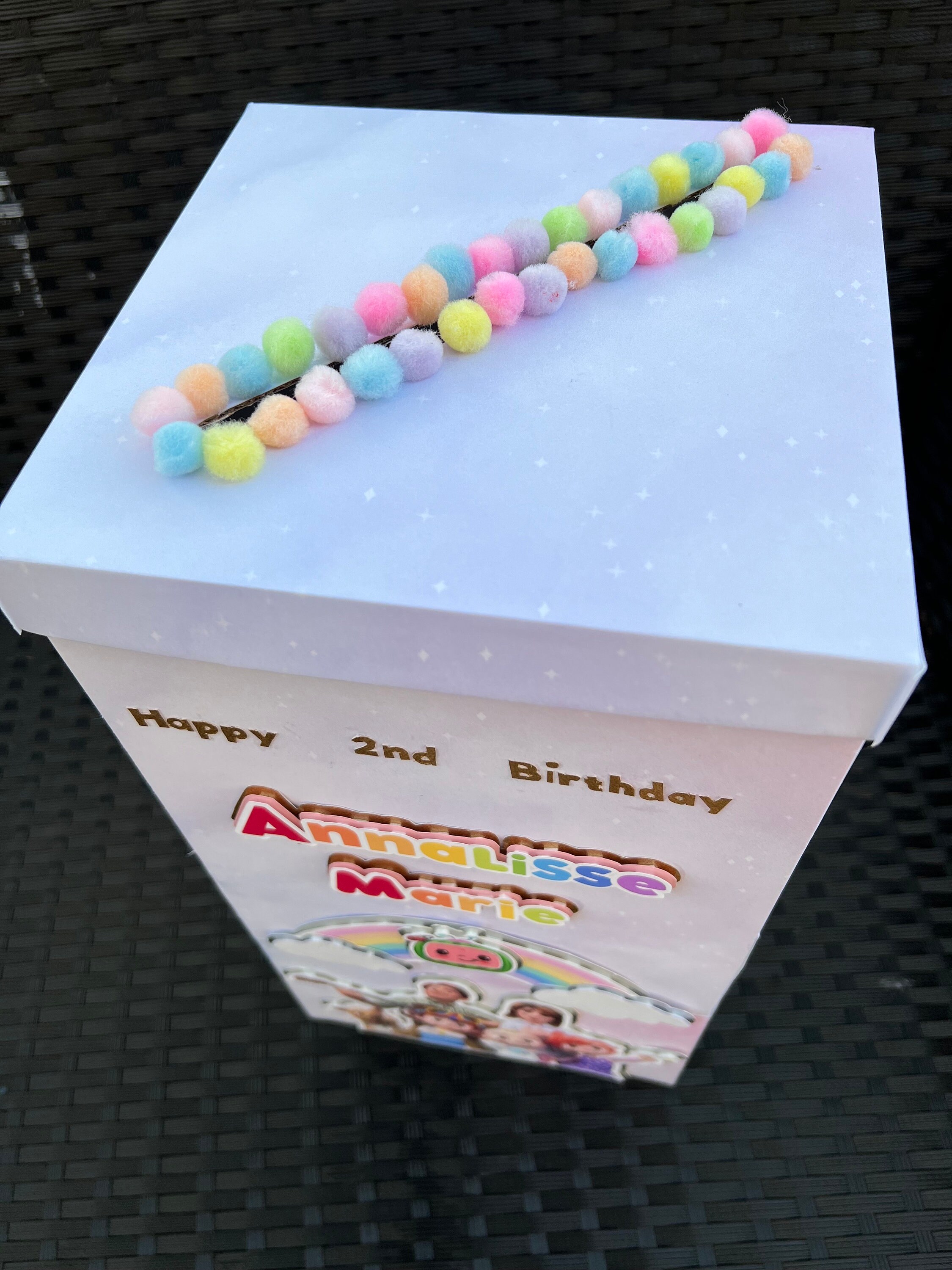 Cocomelon Box, Card Box, Cocomelon Birthday Card Box, Personalized Box ...