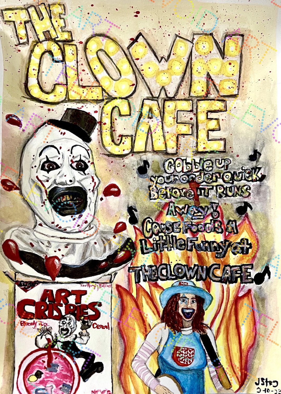 The Clown Cafe - Fine Art Print - 9x12” Unframed Giclee Print - Etsy