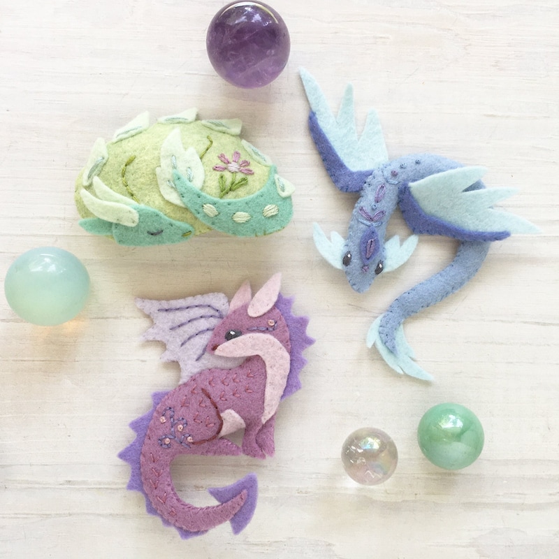 Felt Dragons Sewing Kit - Etsy