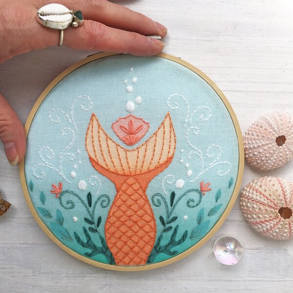 Mermaid Embroidery - Etsy