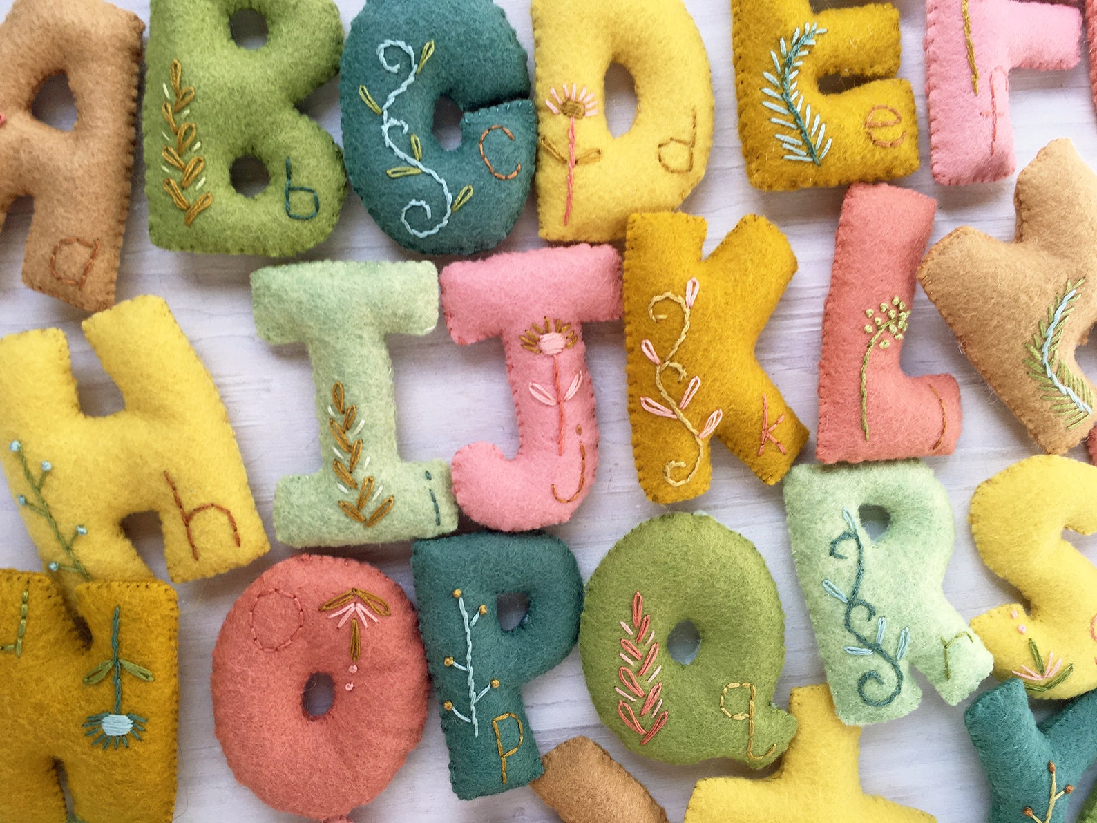 ABC Felt Plush Sewing Pattern, Make Your Own Alphabet Felt Garland ...