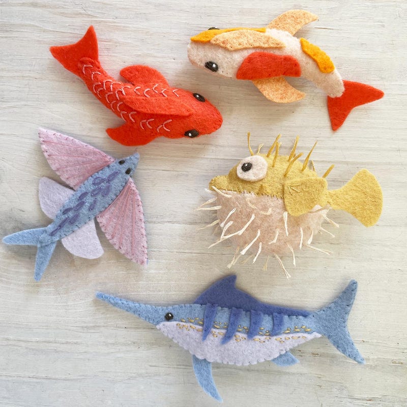 Felt Fish - Etsy