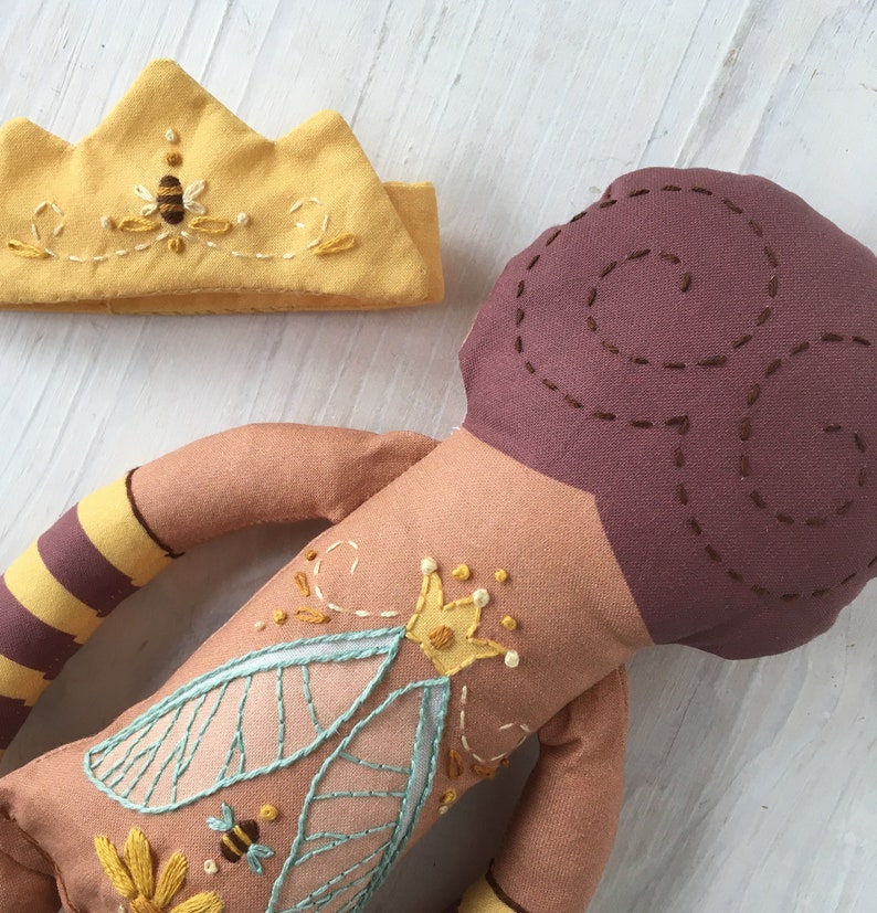 DIY Cut and Sew Sweet Bea Doll With Embroidery, Cloth Doll, Embroidery ...