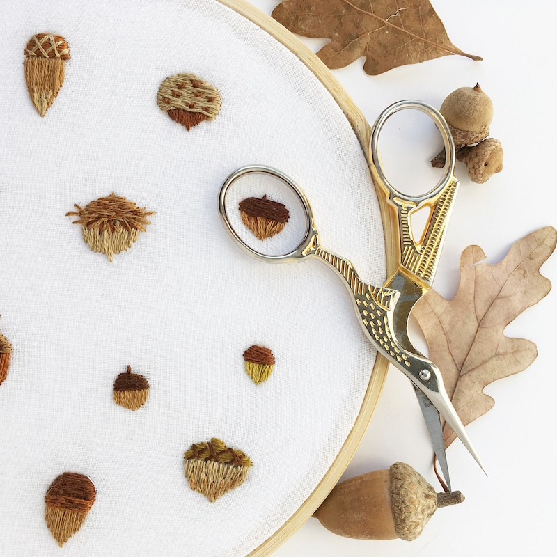 Acorn Embroidery - Etsy