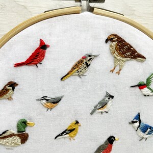Tiny Birds Collection Hand Embroidery Pattern PDF Download, Mini ...