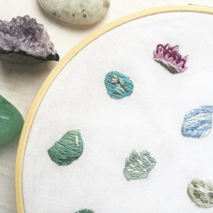 Tiny Crystals and Gemstones Hand Embroidery Pattern PDF Download ...