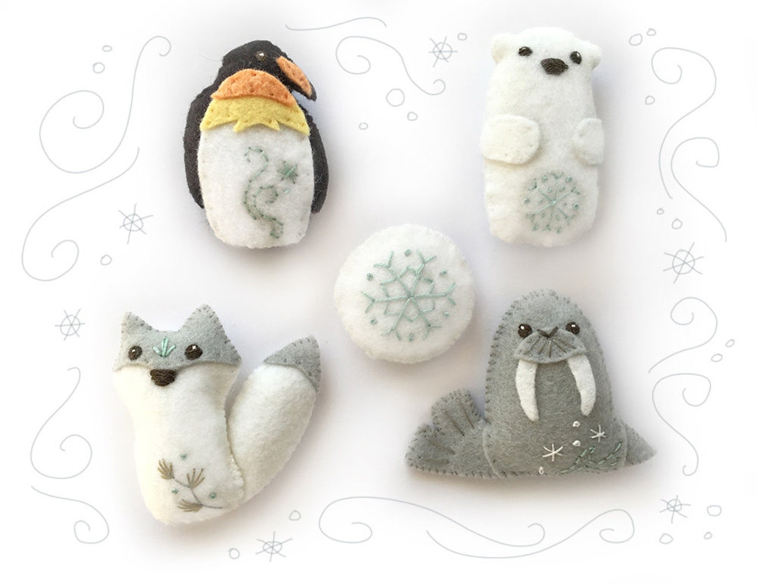 Icy Creatures Felt Animals Plush Pattern, PDF Download, SVG File for ...