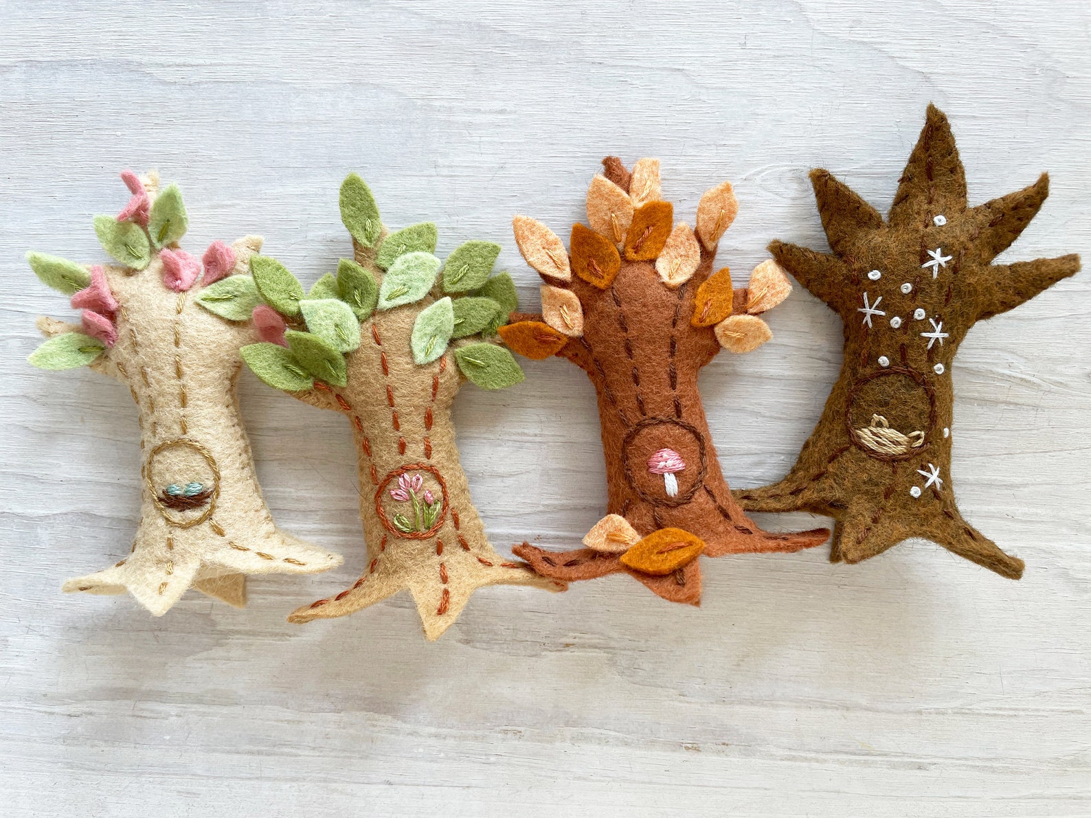 Little Seasons Trees Sewing Pattern PDF Download, Spring Summer Autumn ...