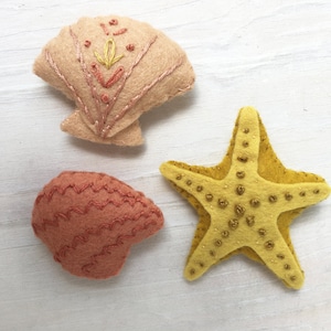 Felt Seashells PDF Pattern Download, Beach Decor, Plush Sewing Pattern ...