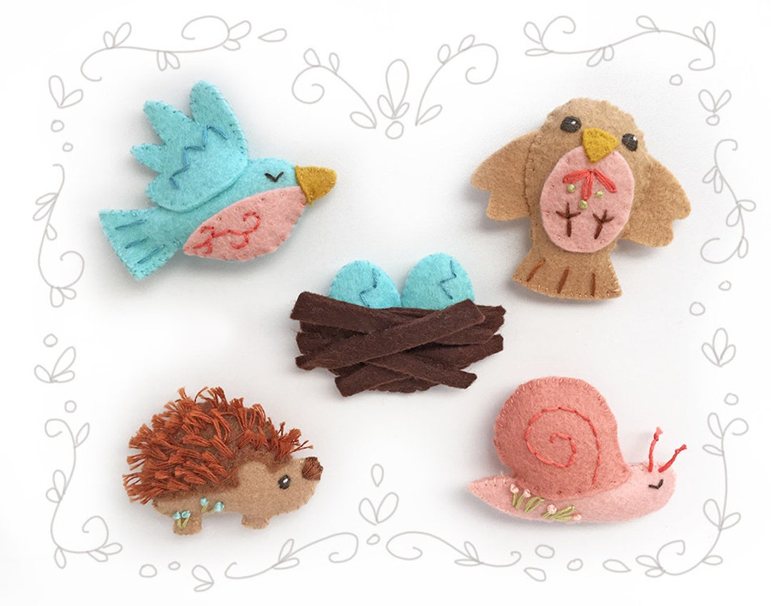 Woodland Creatures Set 3 Felt Animals Plush Sewing Pattern, PDF ...