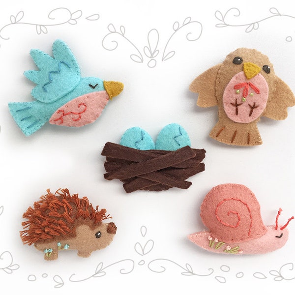 Felt Forest Animals - Etsy