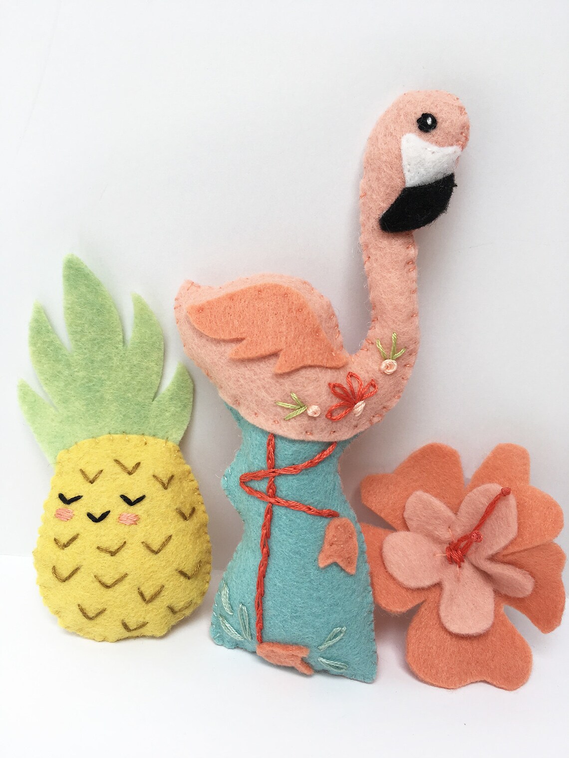 Tropical Felt Animals Summer Plush Sewing Pattern Digital - Etsy