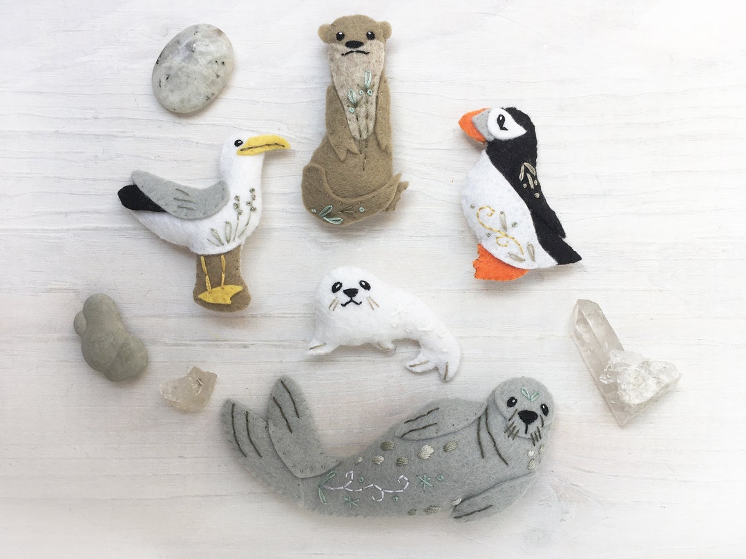Coastal Creatures Sewing Pattern PDF for Felt Plush Beach Animals ...