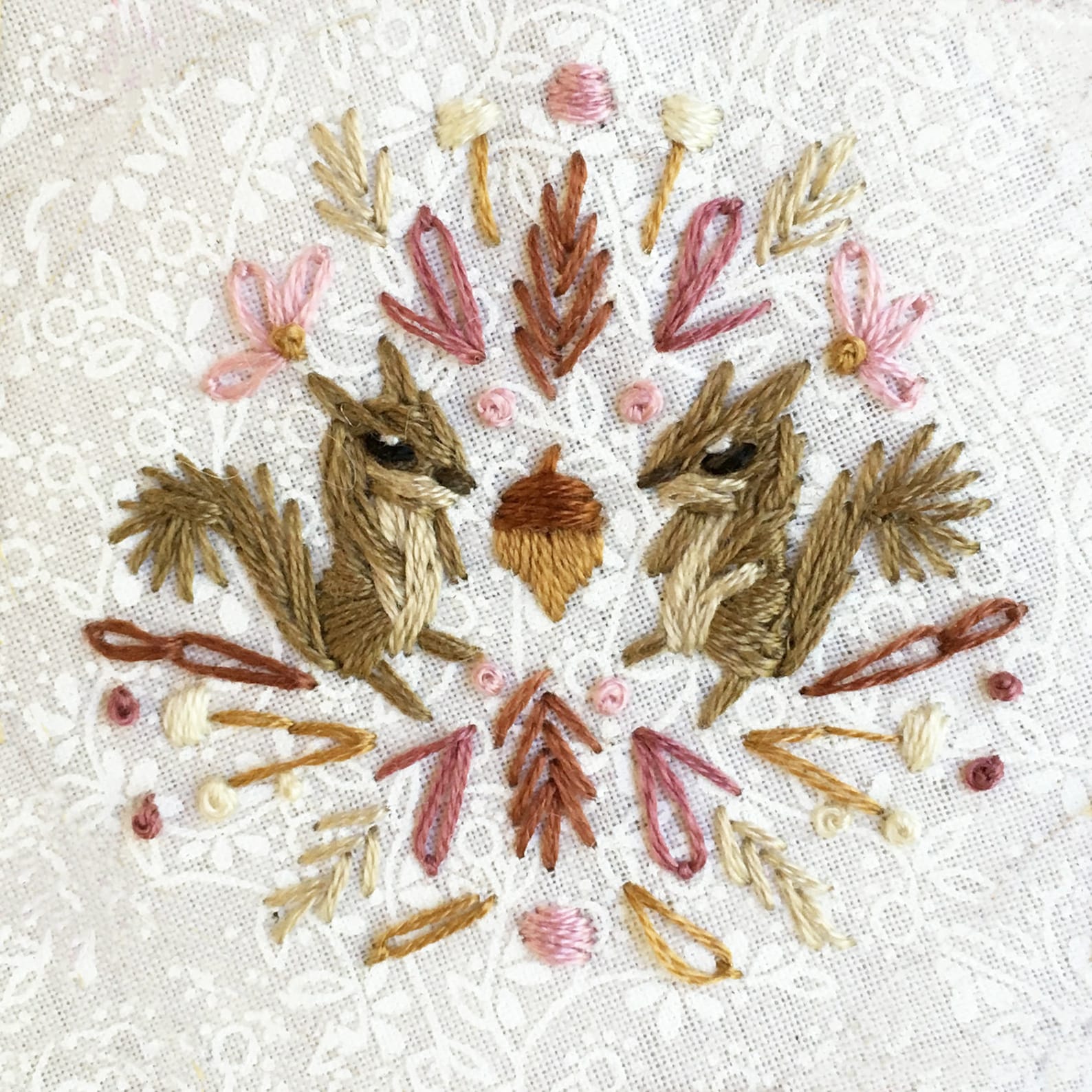 Four Mini Nature Motifs Hand Embroidery Pattern PDF Download - Etsy