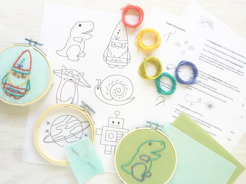 Hand Embroidery for Kids, Learn to Embroider With the Kid Stitch Kit ...