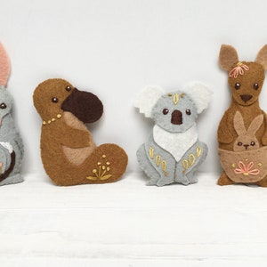 Australian Felt Animals Plush Sewing Pattern Digital Download, Kangaroo ...