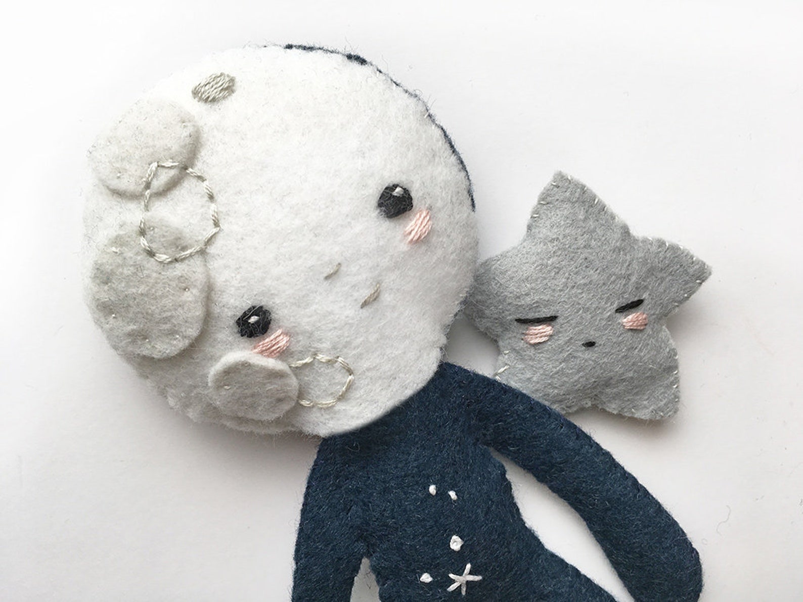 Celestial Plush Sewing Pattern for Felt Doll Moon Child and Starbaby ...