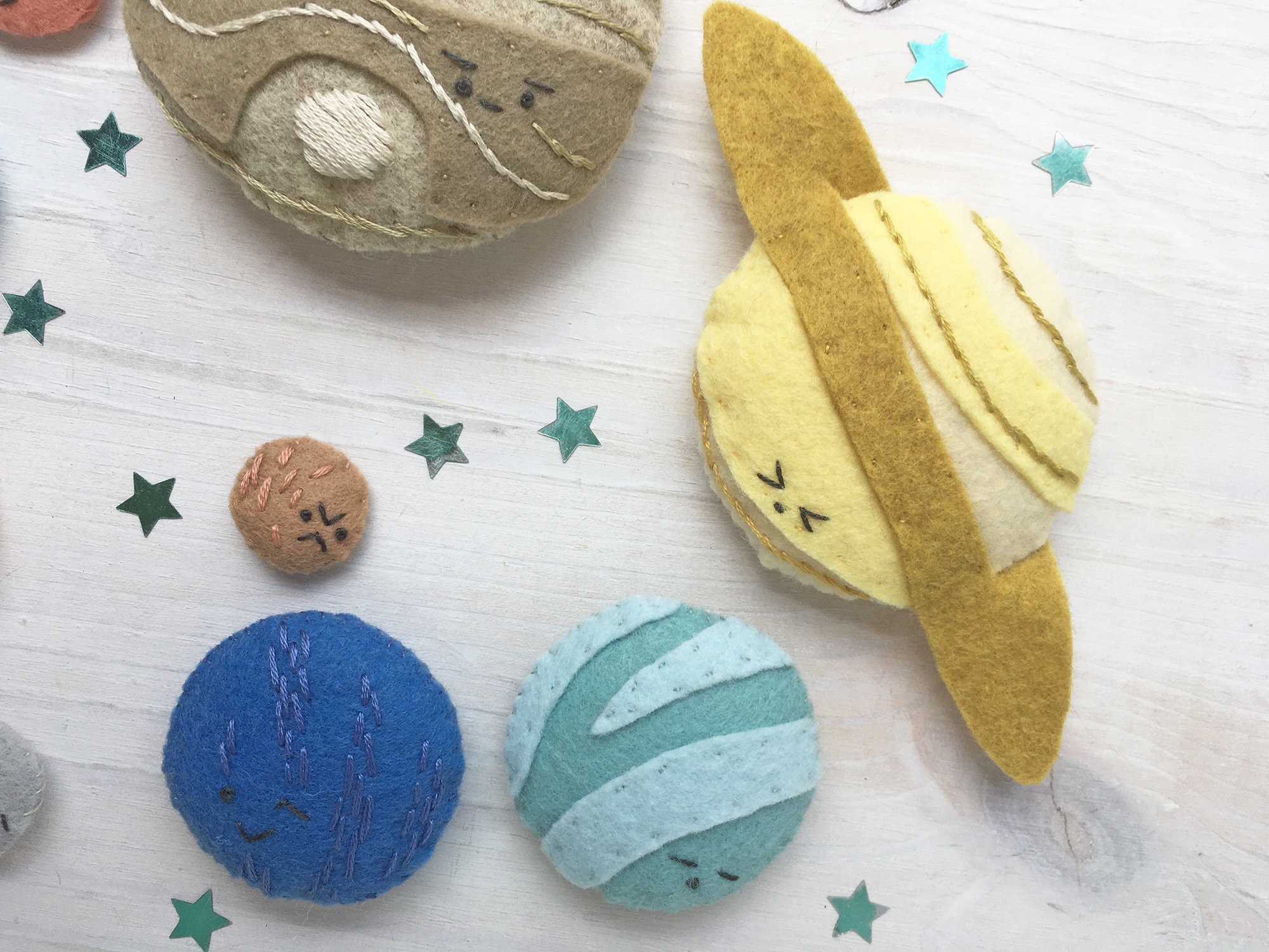 Felt Planets PDF Pattern Download, SVG File, Plush Sewing Pattern for ...