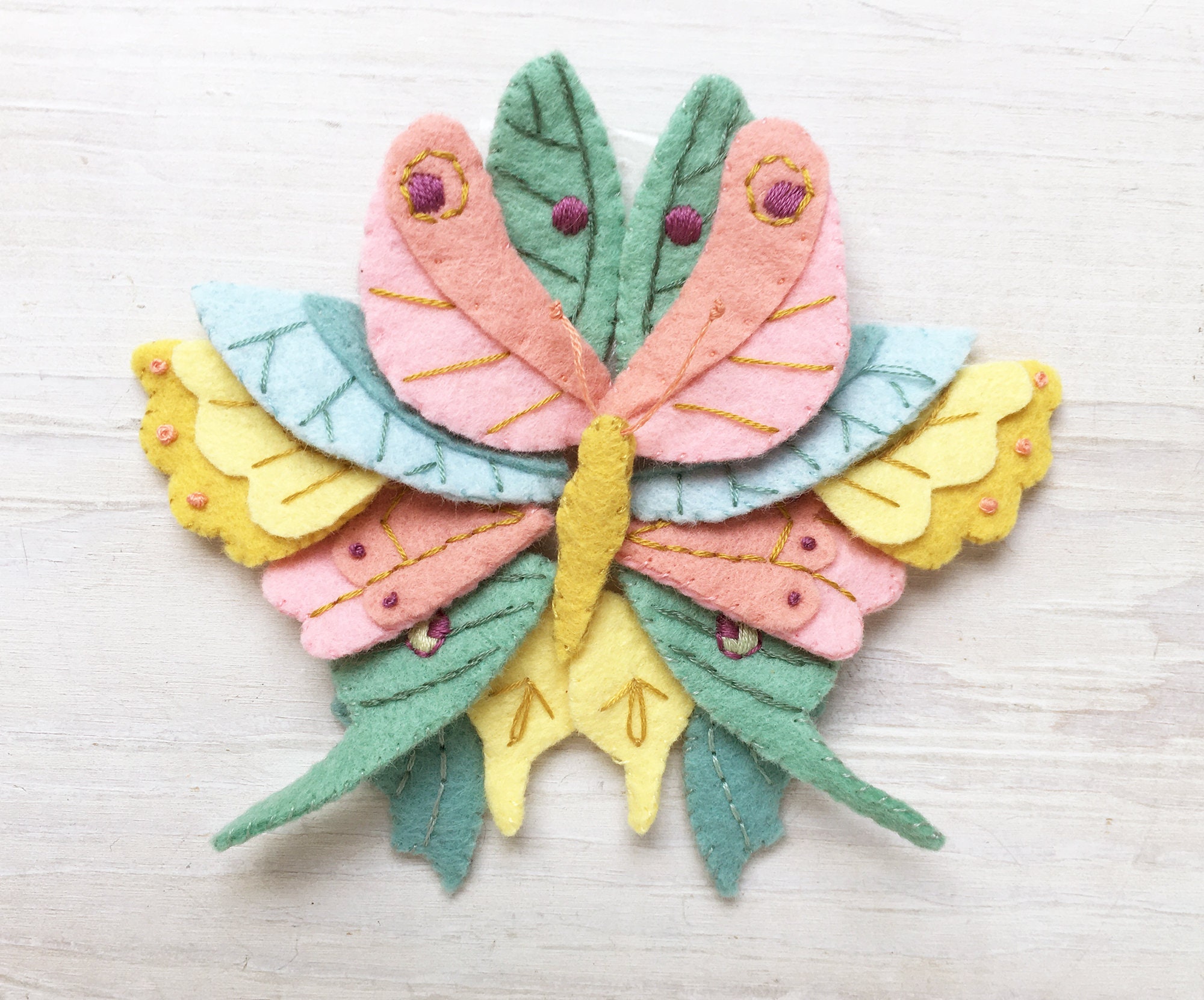 Felt Butterfly Wings Sewing Pattern PDF Download Spring - Etsy