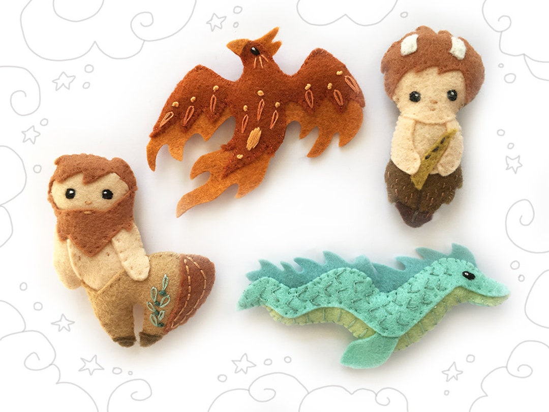 Mythical Creatures Felt Animals Plush Sewing Pattern Set 3, PDF, SVG ...